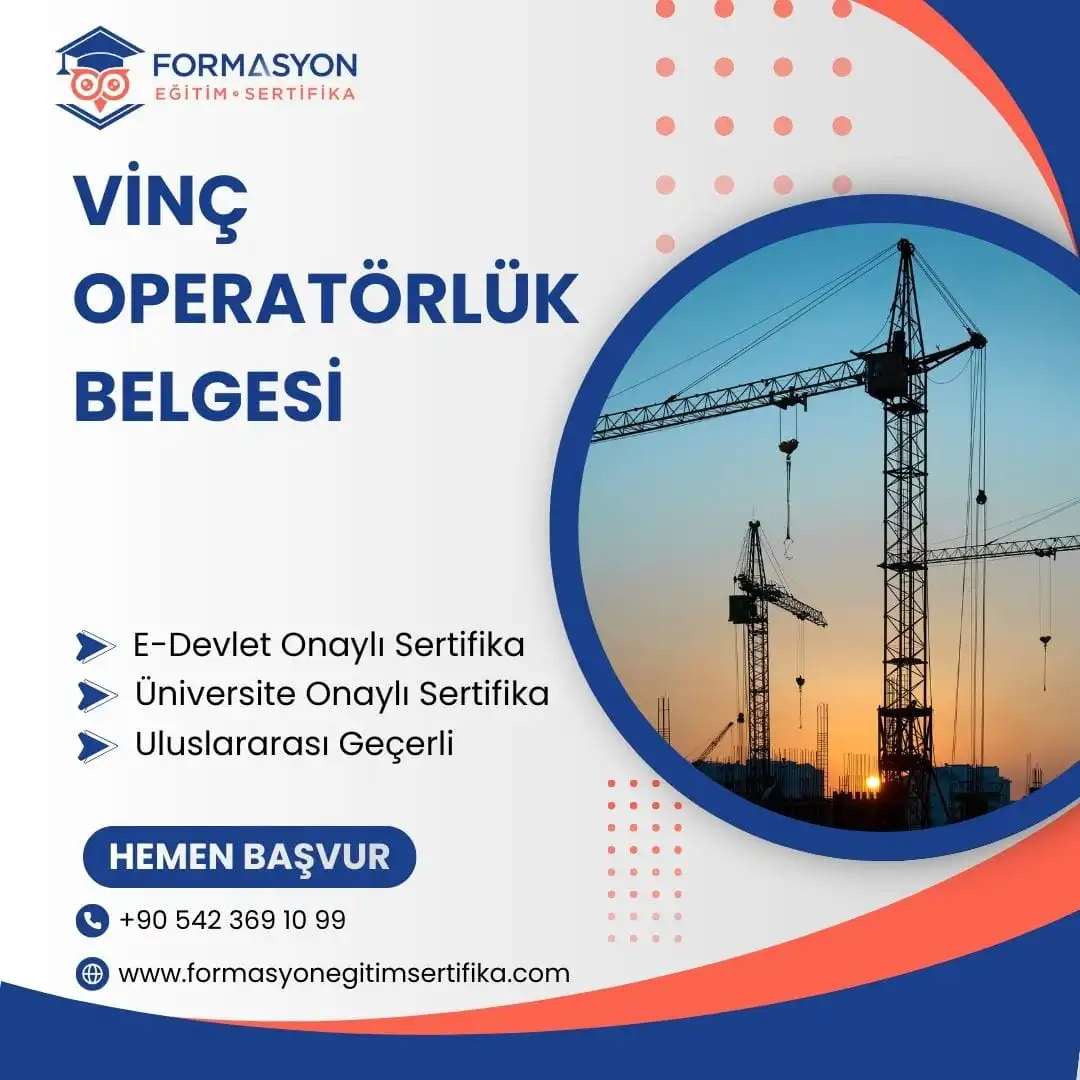 Vinç Operatörlük Belgesi | Üniversite & e-Devlet Onaylı